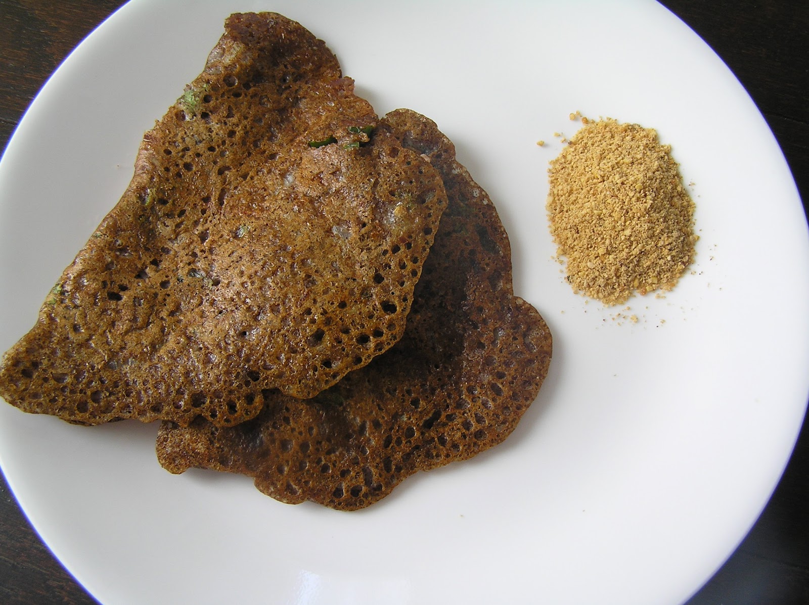 The Melting Pot: Savory Finger Millet Crepe / Instant Ragi Dosa