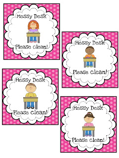 Whoooo's Ready To Teach: Clean and Messy Desk Freebies