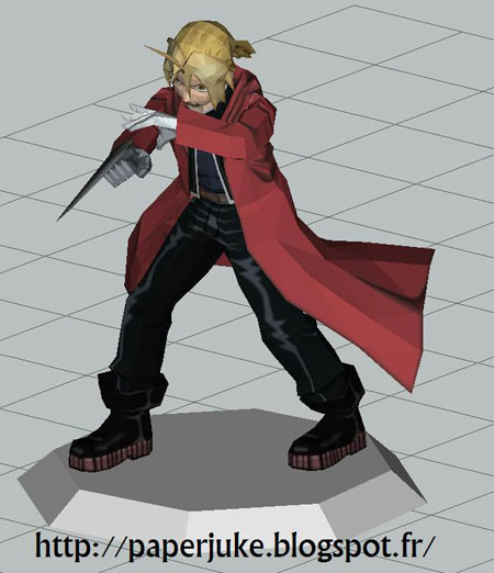 Papercraft - Full metal Alchemist Edward Elric - Papercraft4u | Free ...