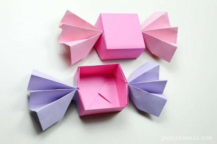 Candy Box And Lid Origami | Paperized Crafts