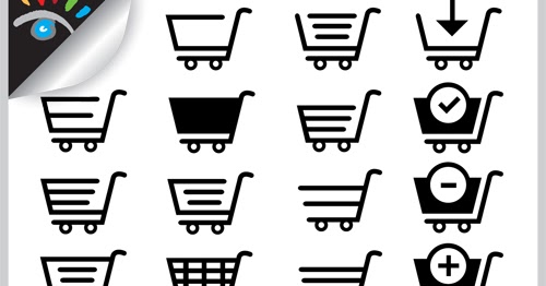 Winkelwagen, webshop pictogram