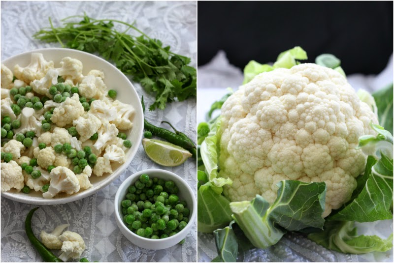 Merry Tummy: Sukhi Gobi Mutter/Dry Cauliflower And Peas Curry. And 1 ...