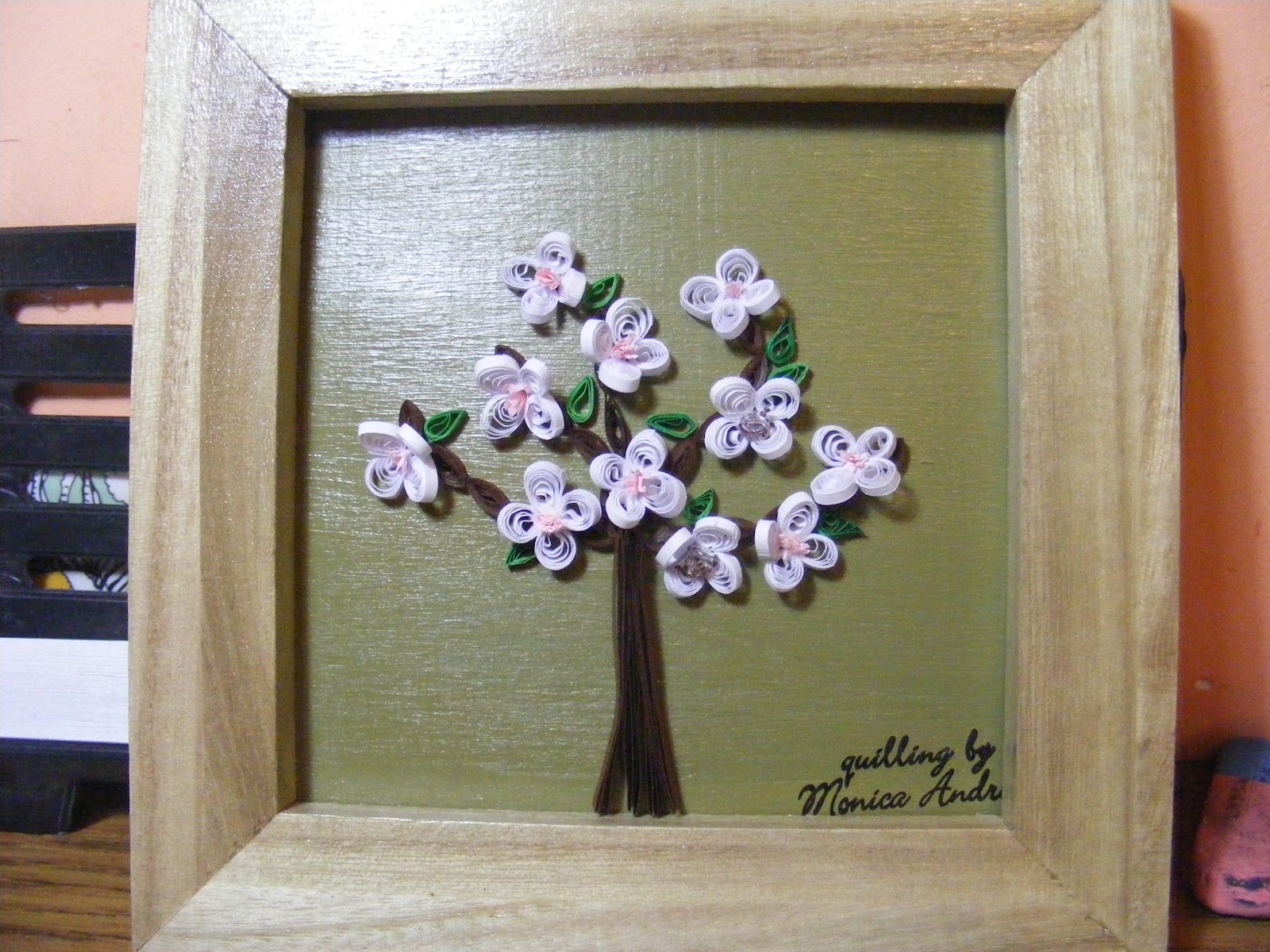 My Food Journal: Deco nr. 5: Tablou in quilling: copac inflorit