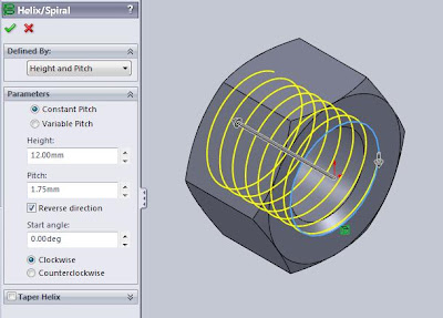 How to Draw a Bolt - Solidworks Tutorials
