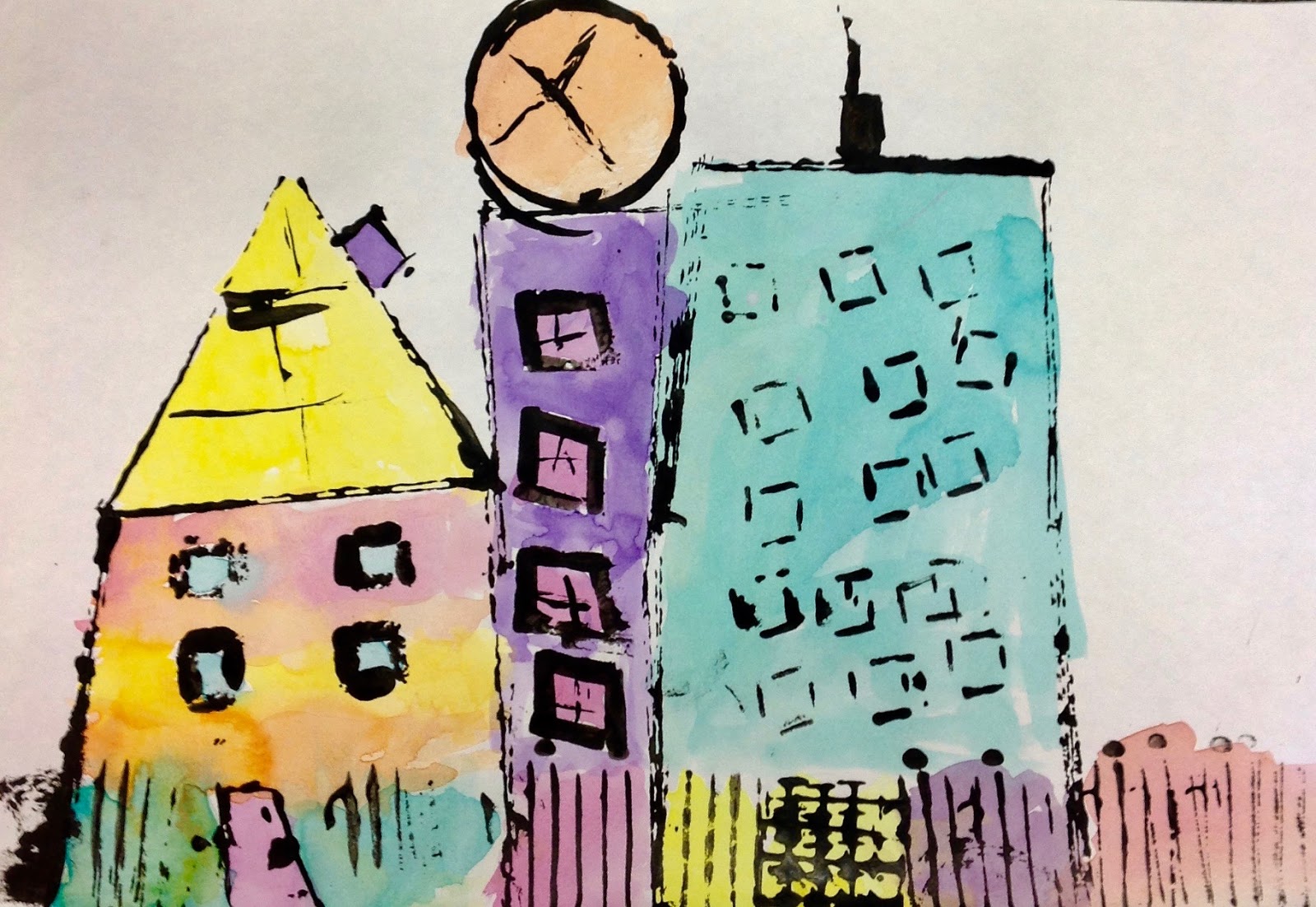 TNPS Student Artists: YEAR 1 BUILDING PRINTS