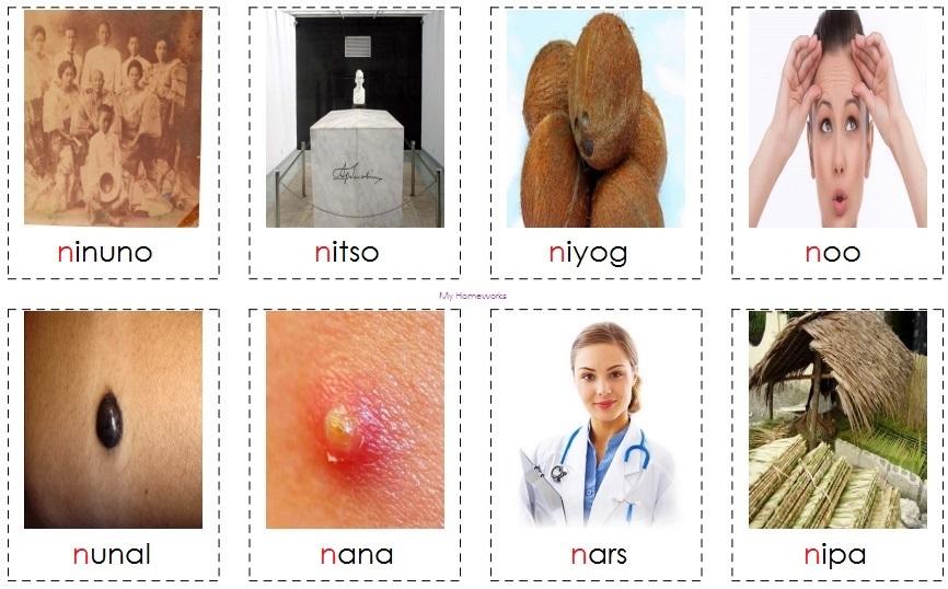 My Homeworks: MGA SALITANG NAGSISIMULA SA LETRANG "Ññ " (may larawan)