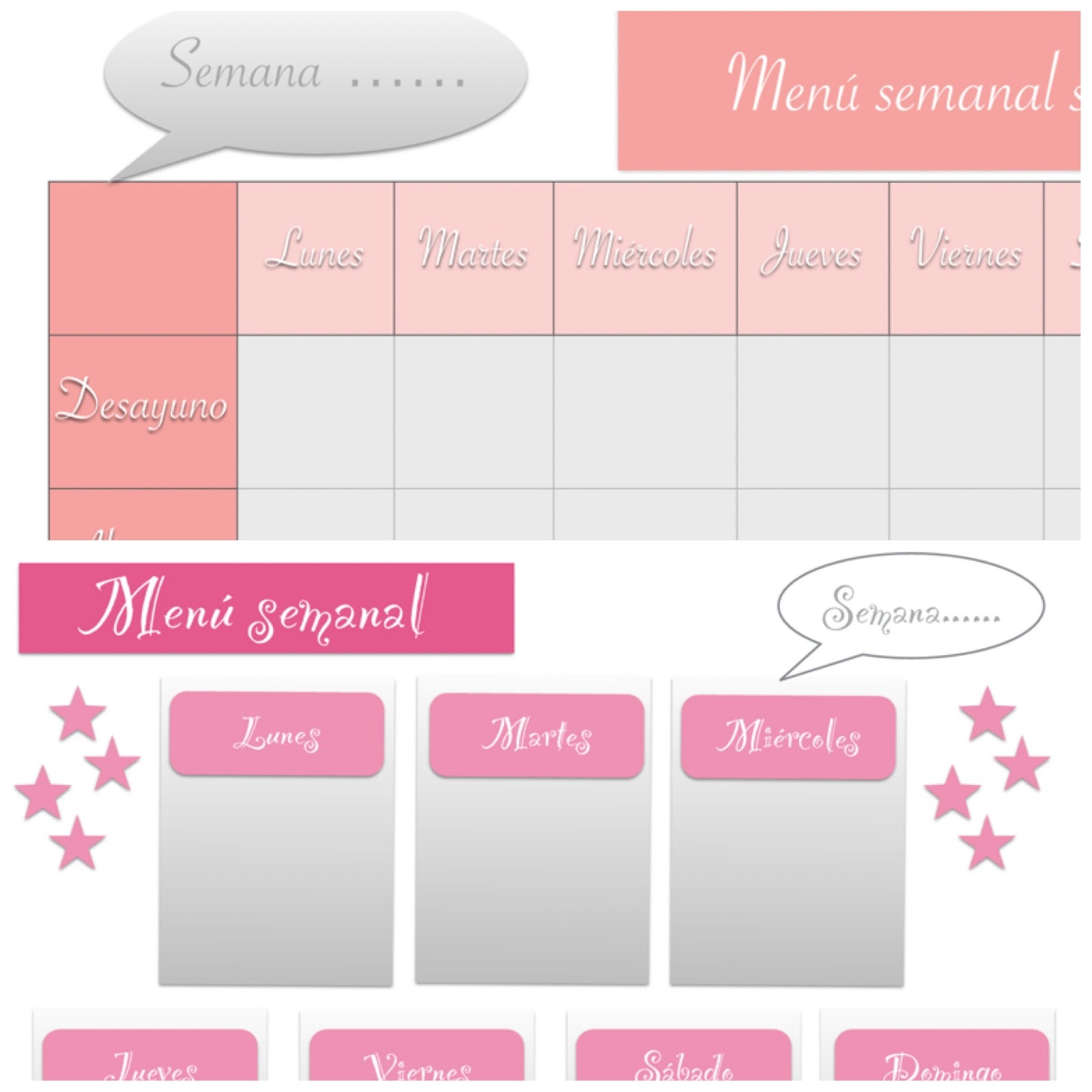LAAimagen: Plantillas para descargar y armar tu menú
