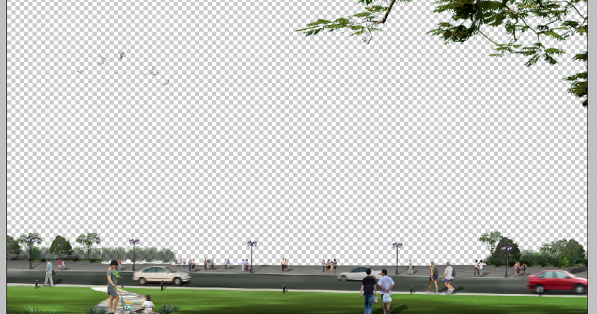 STREET ELEVATION 3D MODEL PHOTOSHOP FILE