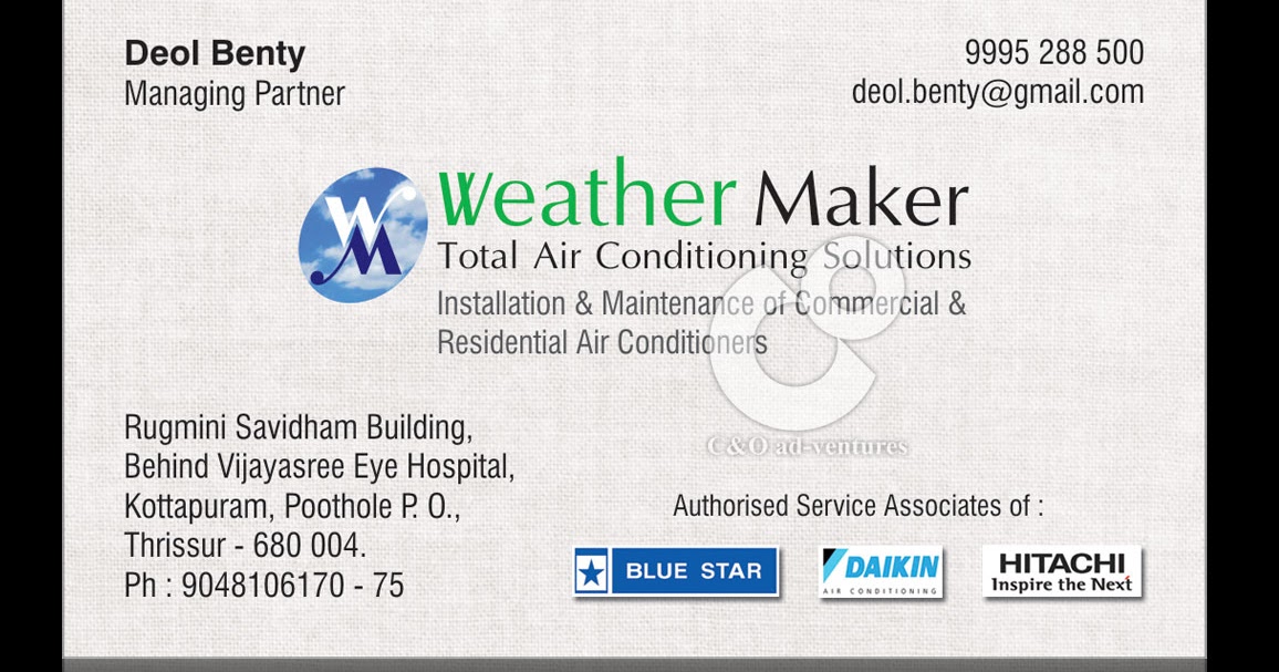 C & O ad-ventures: Business Card for Weather Maker