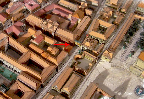 POSIZIONE DELL'ARCO SULL'ANTICA VIA LATA, OGGI VIA DEL CORSO