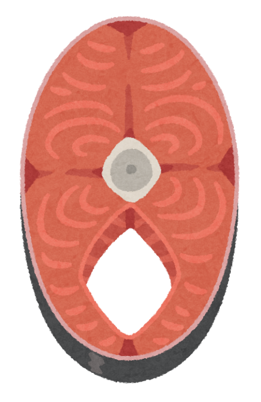 いろいろな魚の輪切りのイラスト