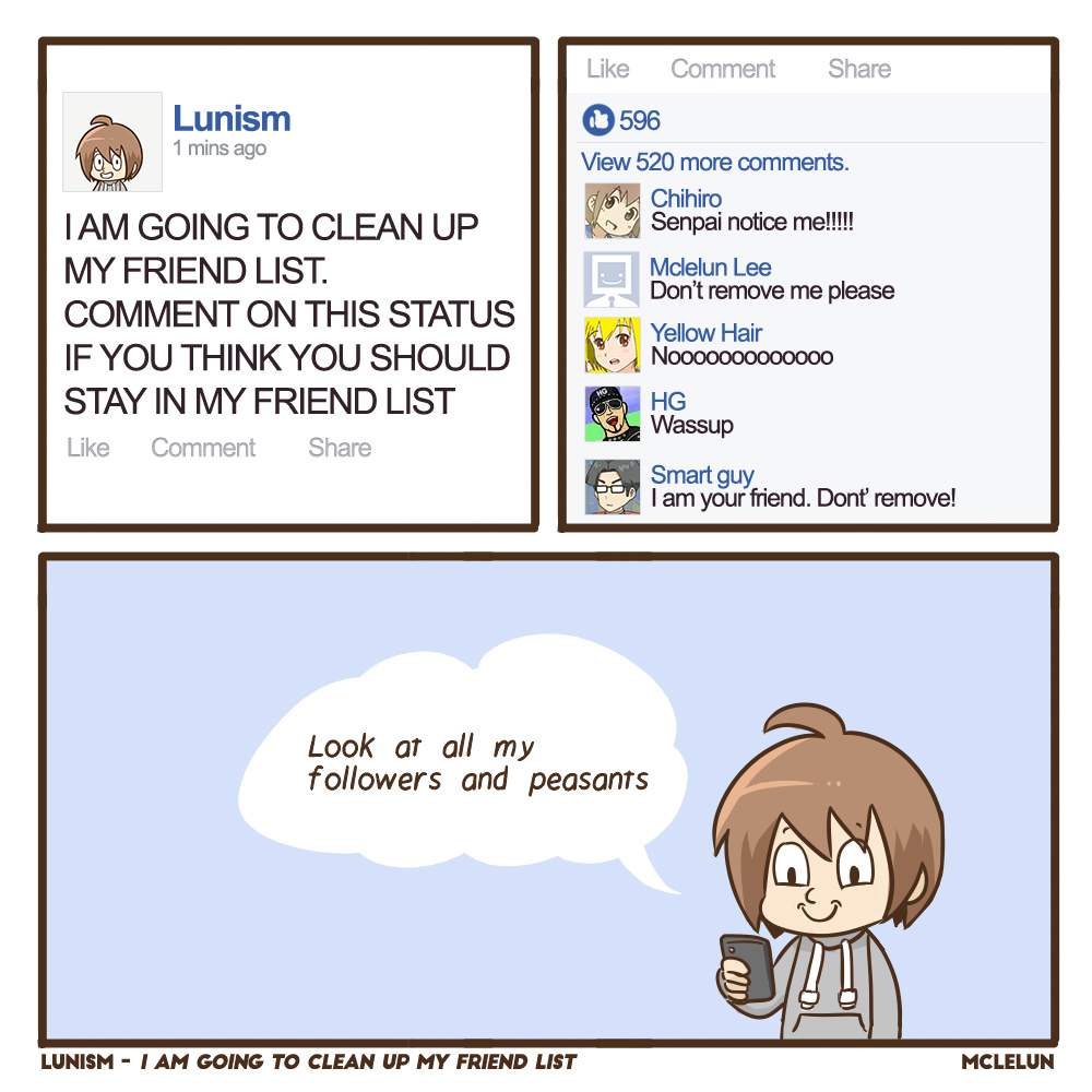 I Am Going To Clean Up My Friend List