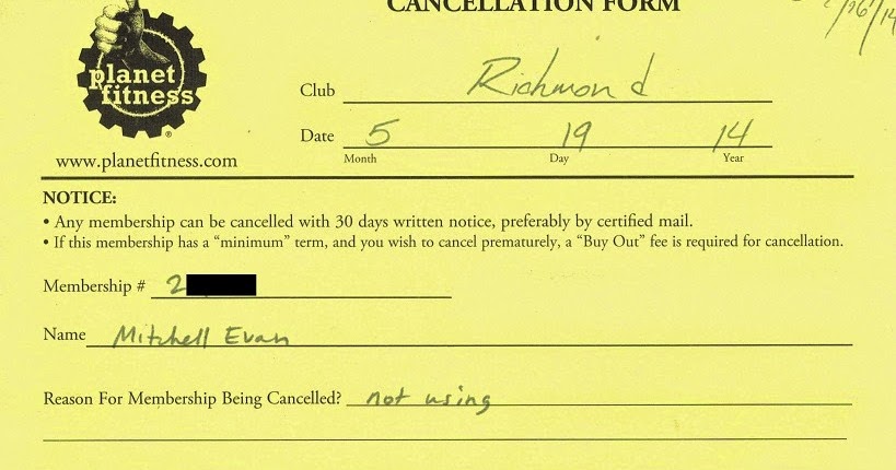 Mitch11 s Celebration Blog Cancelling My Planet Fitness Membership Was 