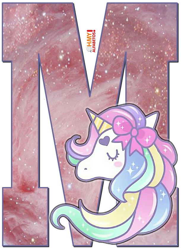Abecedario Sueños de Unicornio. Unicorn Dreams Abc. - Oh my Alfabetos!