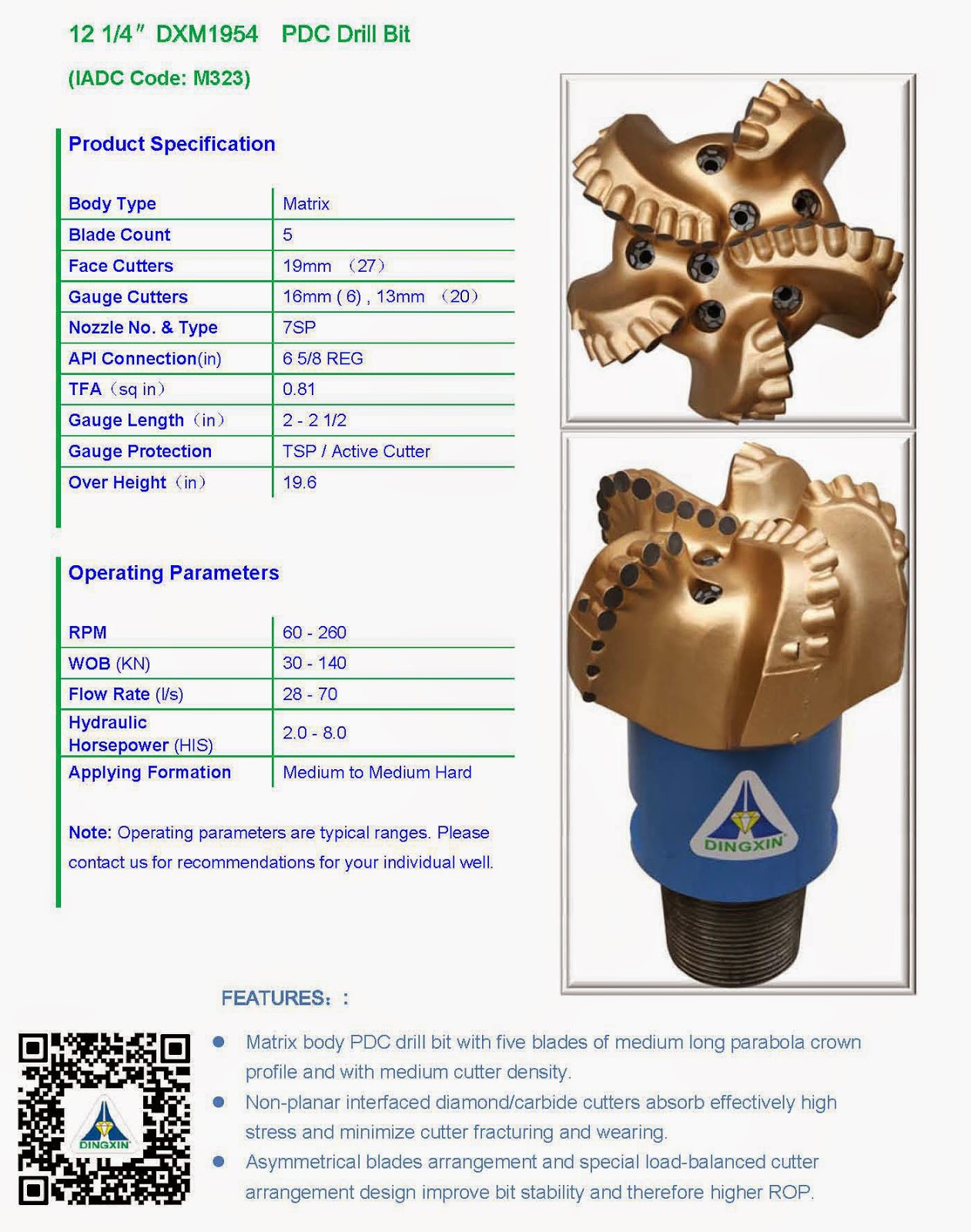 Chris Nee : These Designs of PDC Drilling Bits shall match with ...