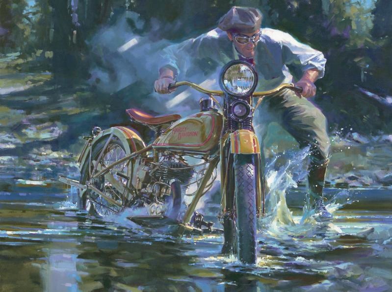 :: free the wheels ::: Tom Fritz Motorcycle Art