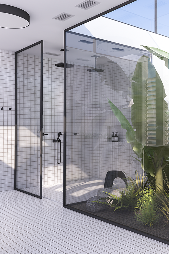 vosgesparis: A must see urban contemporary bathroom with lots of greens
