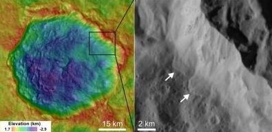 Gigantes deslizamientos de tierra en luna Japeto de Saturno