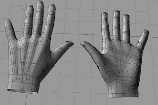 Hand topology - modelling, texturing, rendering, animation tutorial