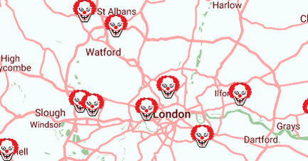 Maps Mania: Mapping the Crazy Clowns