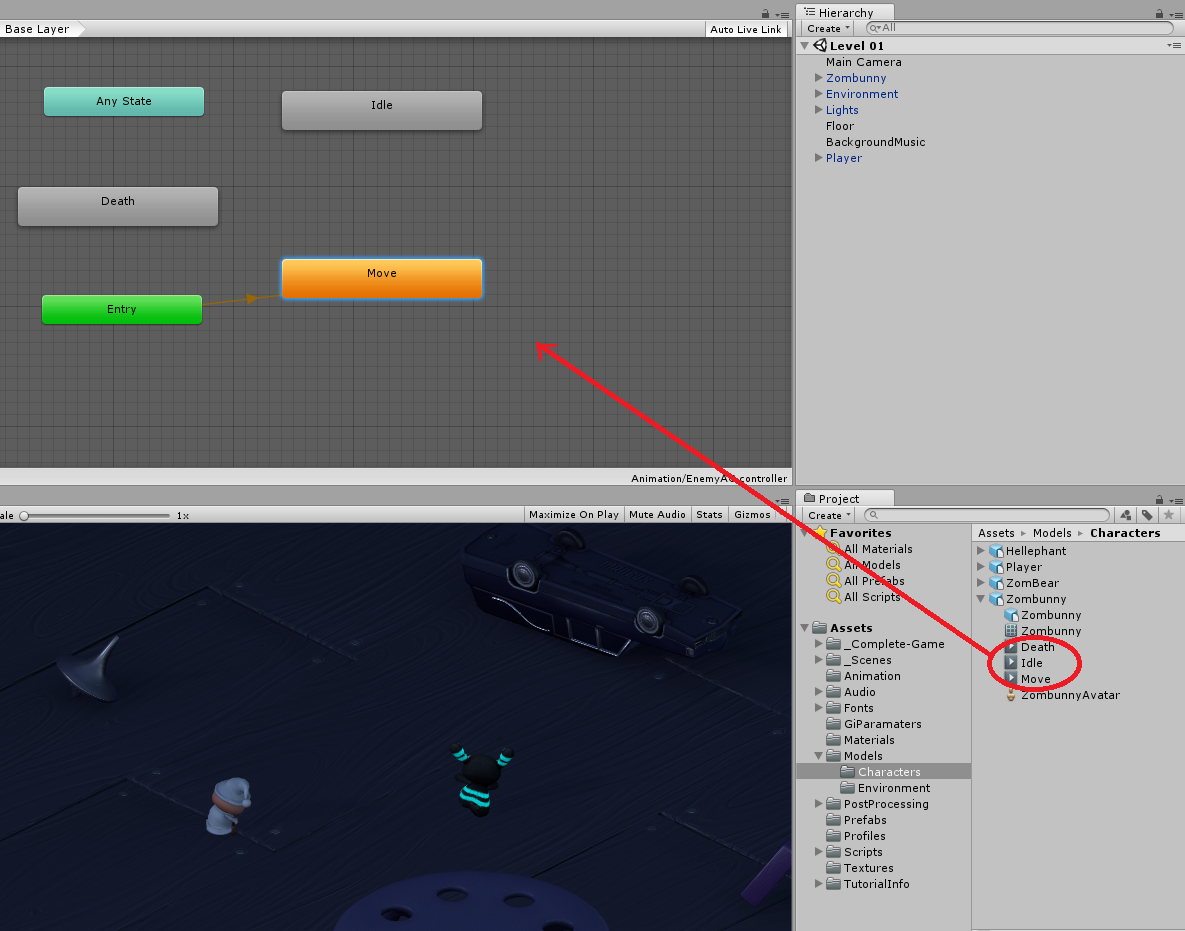 LateDreamer의 좌충우돌: Unity Tutorial: Survival Shooter, part 2