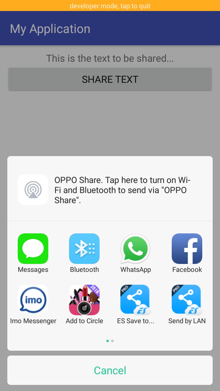 Share text of TextView on button click (Kotlin) - Android Studio
