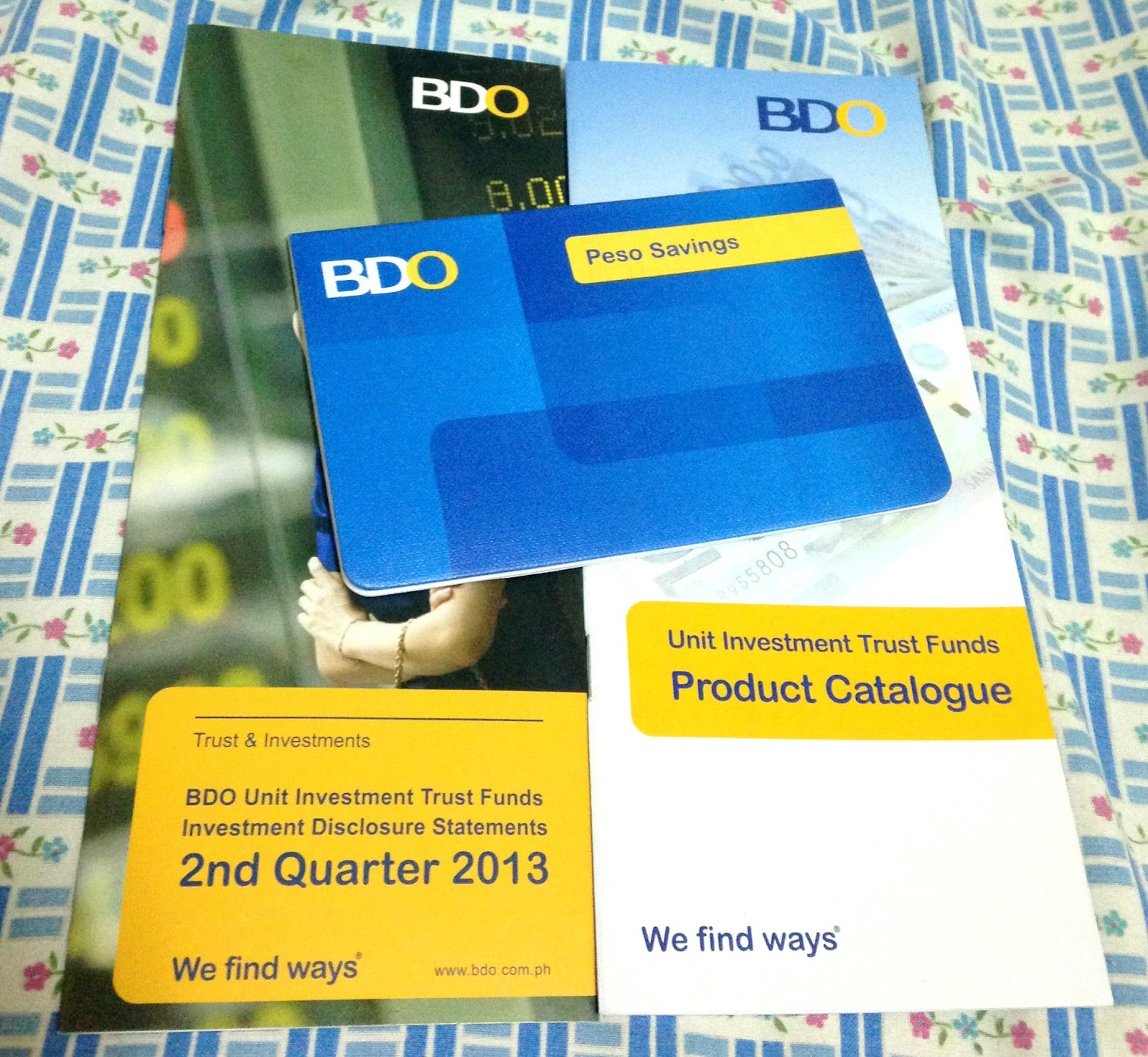 MONEY MATTERS : HOW TO INVEST IN BANCO DE ORO (BDO) UITF ACCOUNT ...