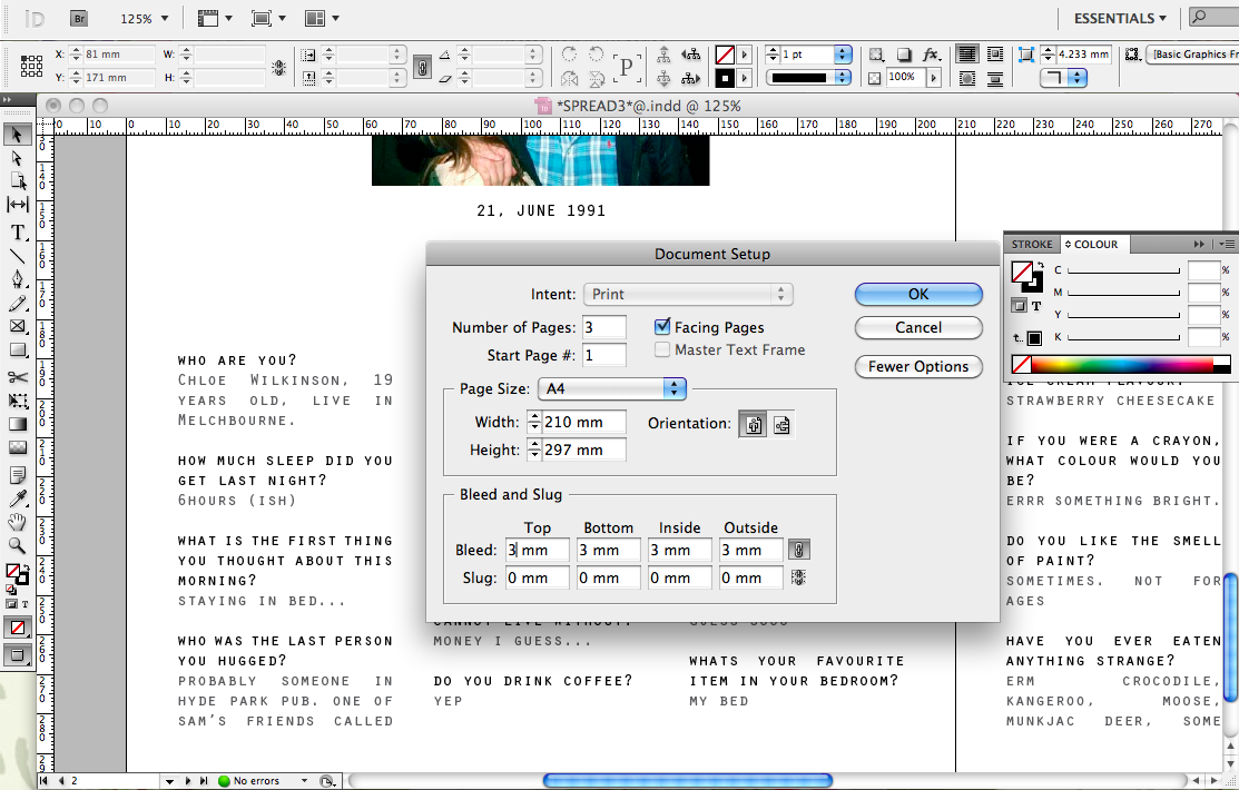 Design Practice: InDesign...Chloe Double Page Spread4