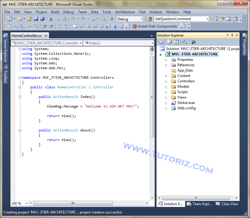 TOTORIZ.COM: 3 TIER ARCHITECTURE IN ASP.NET MVC | DAL BAL