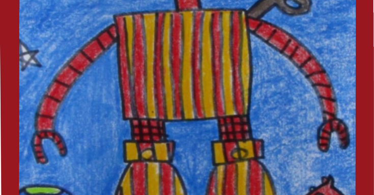 Art Sub Lessons: Robot Line Drawings | Art Sub Lesson