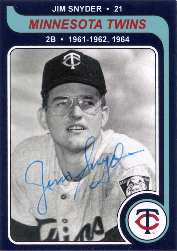 Minnesota Sports Autograph Project: JIM SNYDER