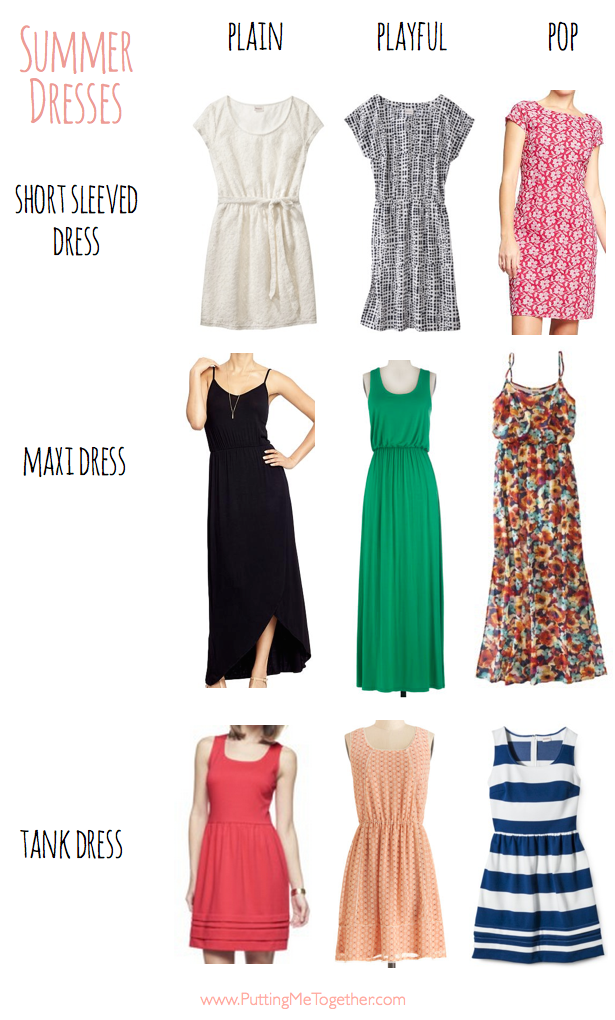 Putting Me Together: Shopping Help: Plain and Playful Summer Dresses