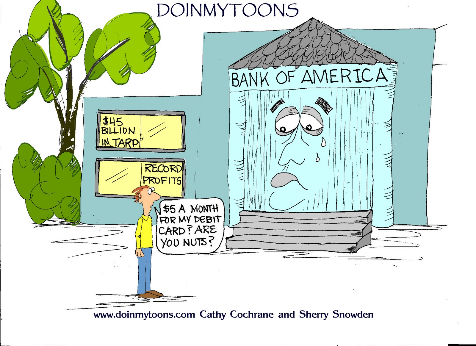 DoinMyToons: Bank of America Cartoon