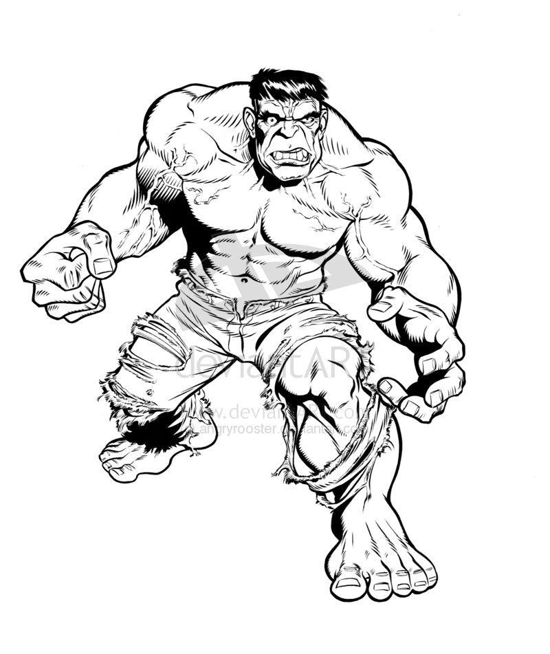 Kids Page: The Hulk By Angryrooster On DeviantART Coloring Pages