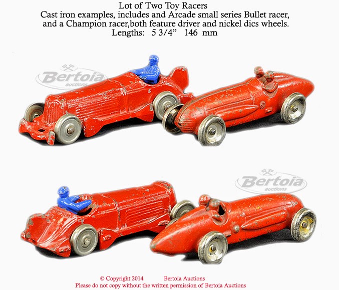 Old Antique Toys: Cast Iron Racers-Part 1-The Arcade Bullet Racer
