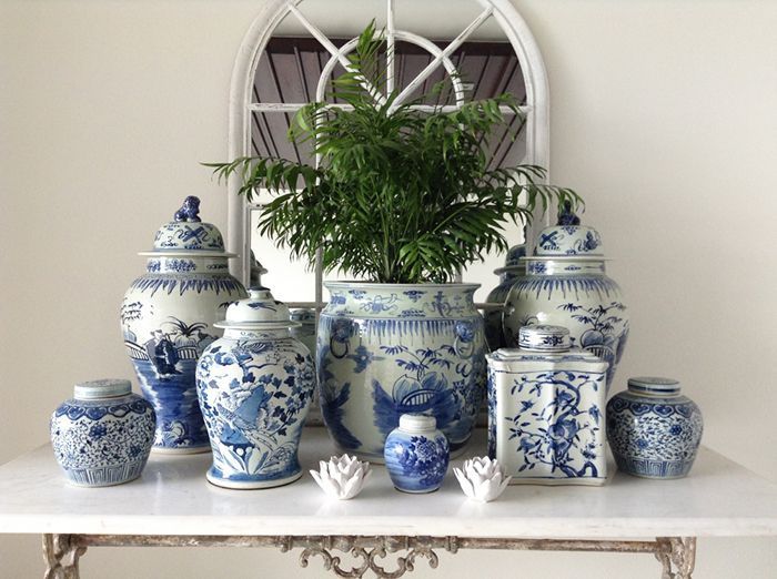 Blue and White with Veranda House