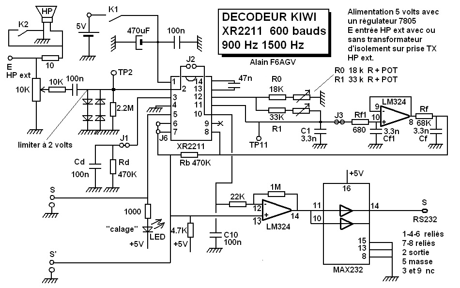 ALERTE-RADIOSONDES: DECODEUR KIWI avec un XR2211 suite