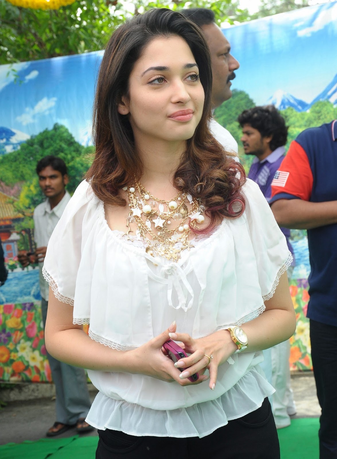 Tamanna Bhatia Looks Super Hot In White Top and Black Trouser At Telugu ...