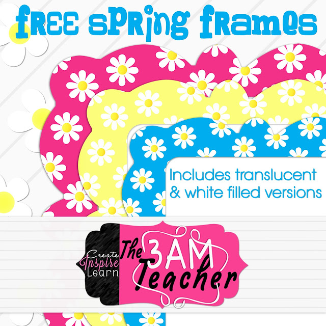 Classroom Freebies Too: Free Spring-Themed Text Frames by The 3AM Teacher