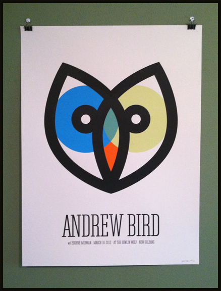 INSIDE THE ROCK POSTER FRAME BLOG: Andrew Bird poster by White Bicycle
