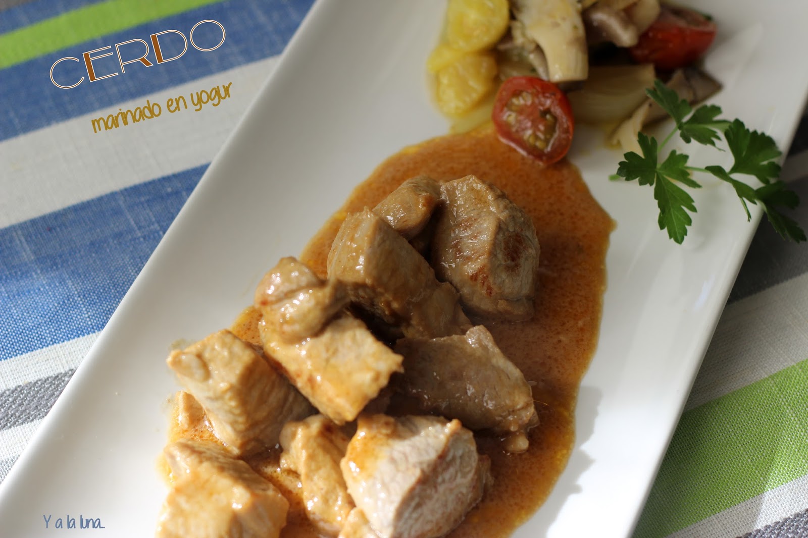 Y a la luna se le ve ve el ombligo...: Cerdo Marinado en Yogur