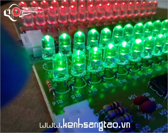 Mạch nháy theo nhạc 16 led