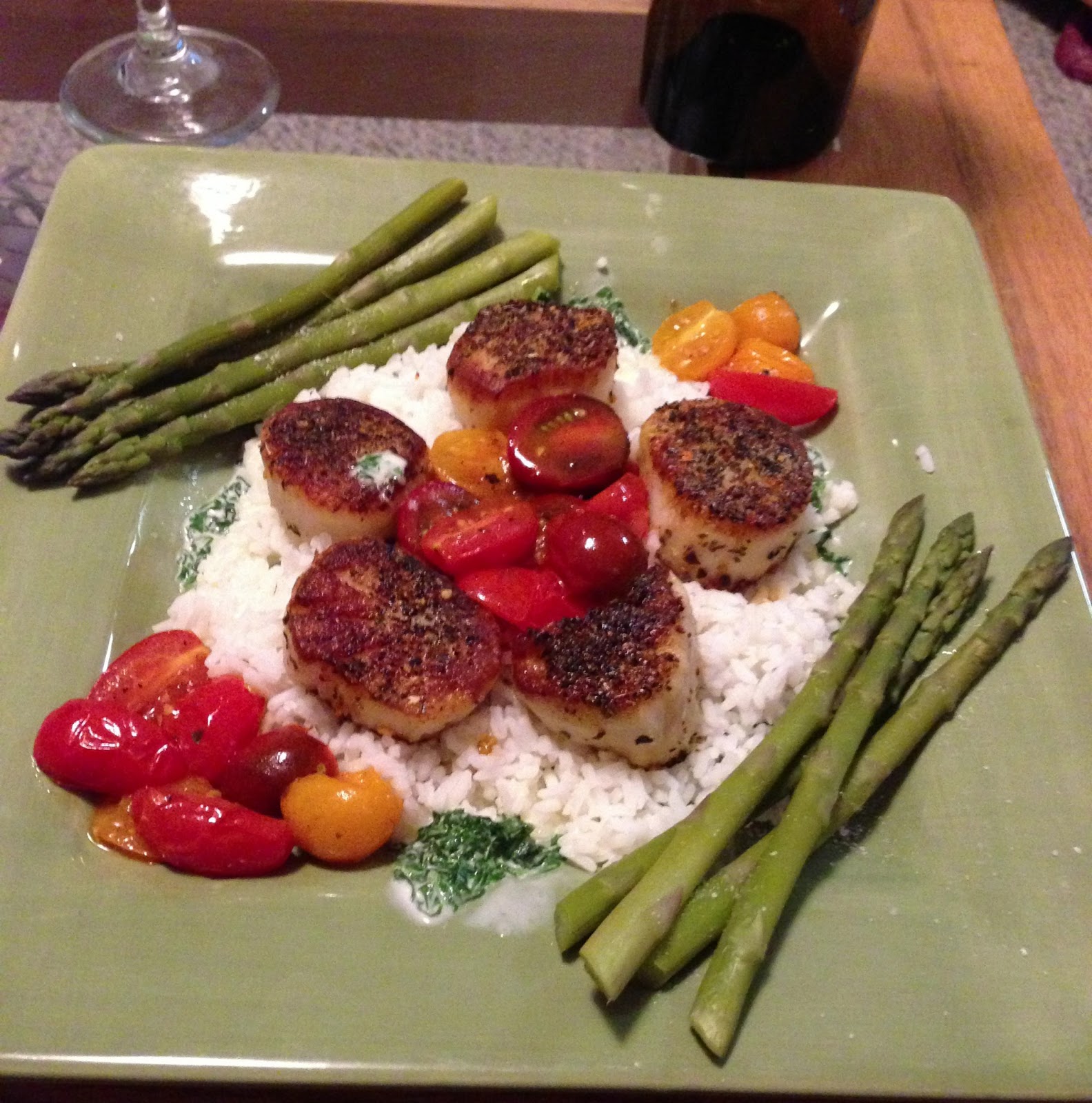 Recipes I Love!: Seared Scallops with Basil Sauce