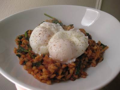 epicurean evolution: Poached Eggs and Brown Rice for One