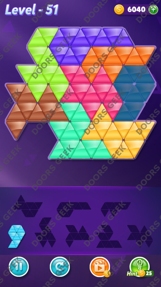 Block! Triangle Puzzle Expert Level 51 Solution ~ Doors Geek