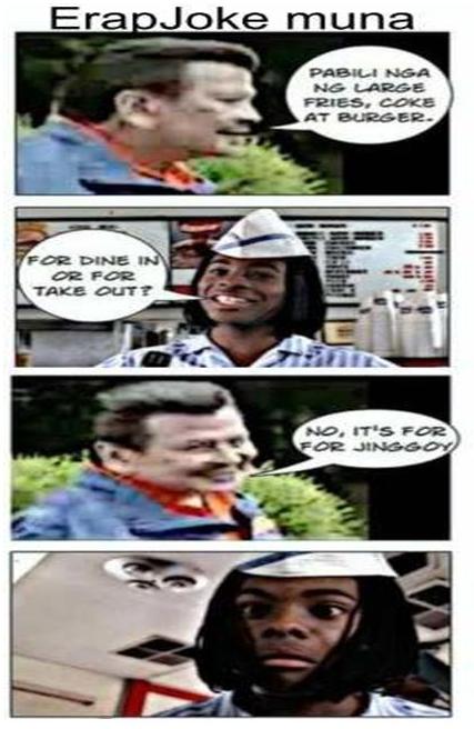 RONNIE'S BAWAL ANG NAKASIMANGOT DITO: ERAP COMIC STRIP