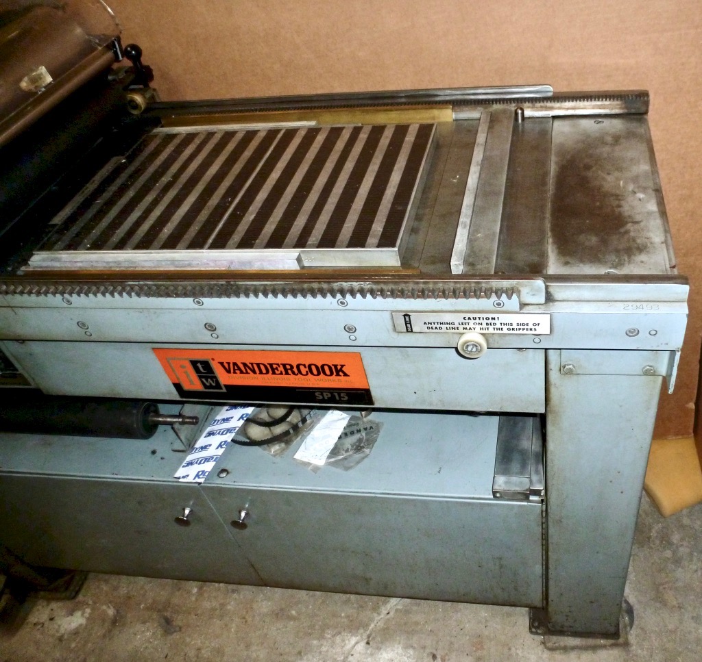 Letterpress et al: Vandercook SP-15 Proof Press