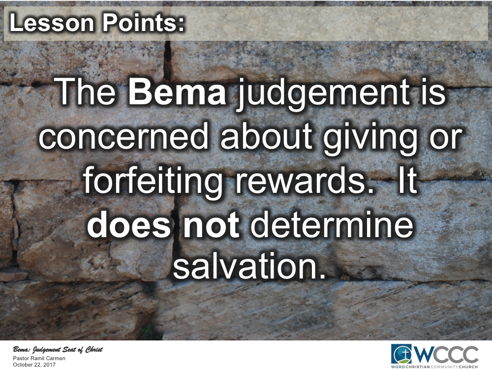 Pastor Ramil Carmen's Blogs: Bema, Judgement Seat of Christ