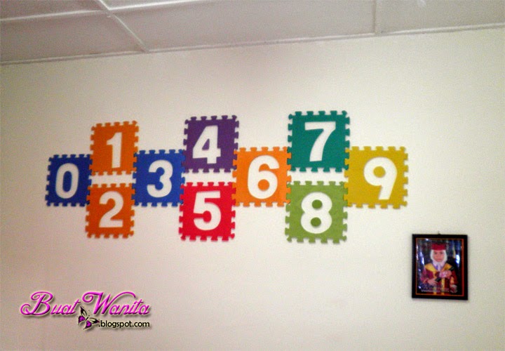 Eva Foam Wall Deco Di Bilik Anakku. Mudah & Murah - Buat Wanita