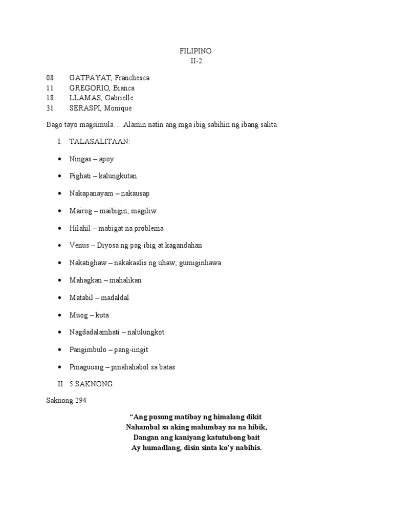 saknong - philippin news collections